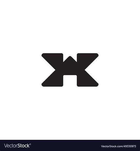 Letter Hk Simple Triangle Geometric Logo Vector Image