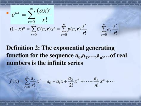 Ppt 462 Exponential Generating Functions Powerpoint Presentation