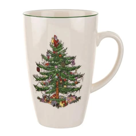 Spode Christmas Tree Lattekopp 60 Cl Vitgrönröd Cervera