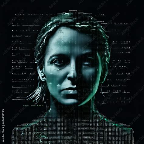 ascii woman scientist generative ai a digital rendering of a woman