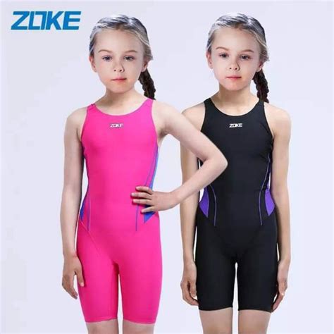 ชุดว่ายน้ำนักกีฬา เด็กผู้หญิง Zoke Shopee Thailand