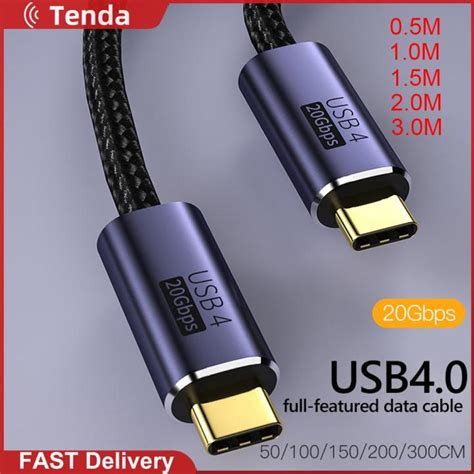 Pd 100w Usb 4 0 Type C Male To Male Fast Charging Transfer Data Wire Cord 20gbps 8k 60hz Charger