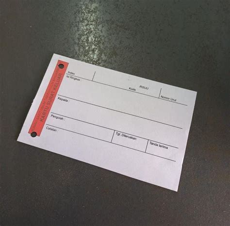Kartu Surat Keluar 1 4f4 Per Buku