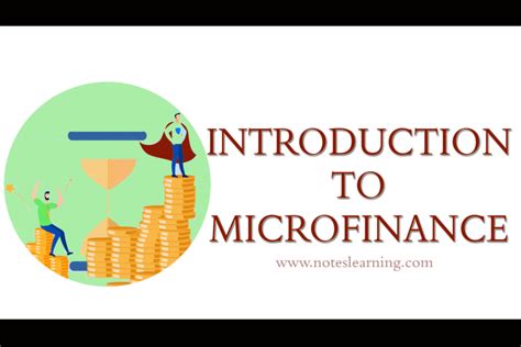 Introduction To Microfinance Notes Learning