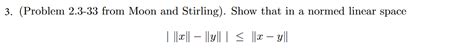 Solved Show That In A Normed Linear Chegg