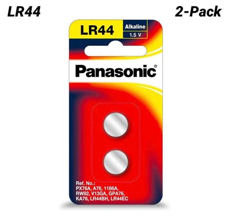 Panasonic Lr44 Button Cell 15v Alkaline Twin Pack Lr 44pt2b Epic