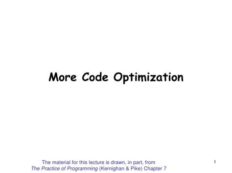 PPT More Code Optimization PowerPoint Presentation Free Download ID 5956680