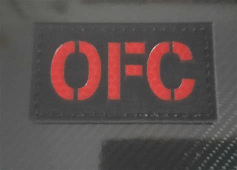 Police Ofc Red Reflective Operational Firearms Commander Laser Cut Velcro Patch