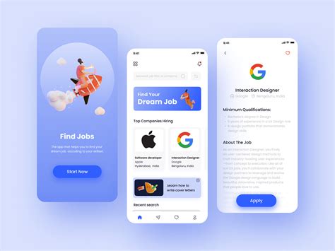 Job Searching App UI Design On Behance