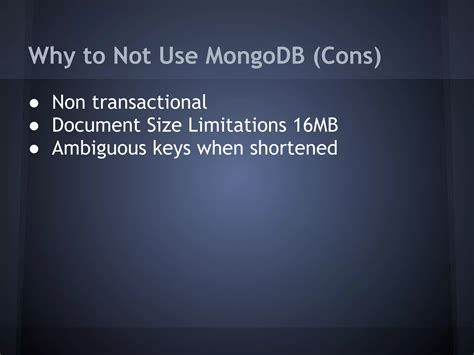 mongodb nosql and all of its awesomeness ppt