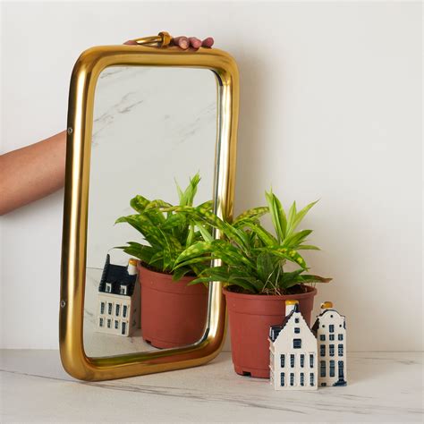 Looking Glass Rectangular Mirror Topp Brass