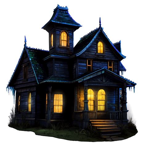 Download Haunted House Silhouette Png 06202024