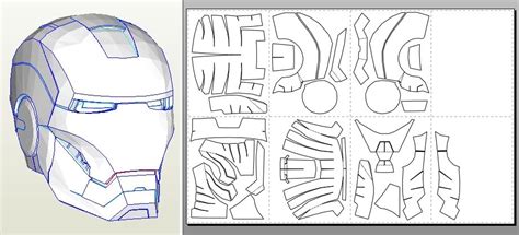 Printable Iron Man Helmet Template
