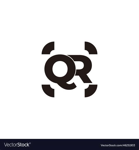 Letter Qr Square Code Symbol Icon Royalty Free Vector Image