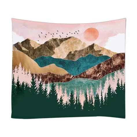 Домашние ретро настенные пейзажные гобелены С закатом декорации гобелены украшения для дома