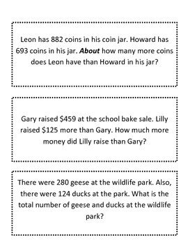 Word Problem Task Cards Add Subtract Multiply Divide By Kellie White