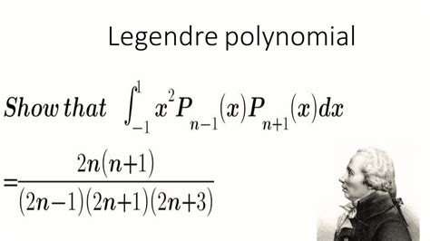 Legendre Polynomial Problem 2 Youtube
