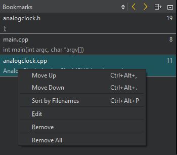 Bookmark Code Qt Creator Documentation