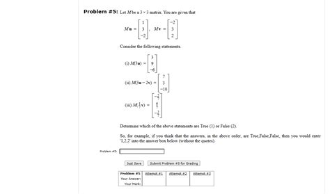 Solved Problem Let M Be A Matrix You Are Given Chegg Com