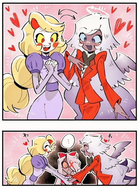 Charlie Morningstar Vaggie And Emily Hazbin Hotel Drawn By