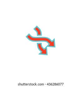 Tip Arrow Part Letter X Stock Vector Royalty Free