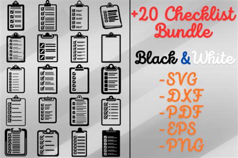 Checklist SVG Bundle Bundle Creative Fabrica