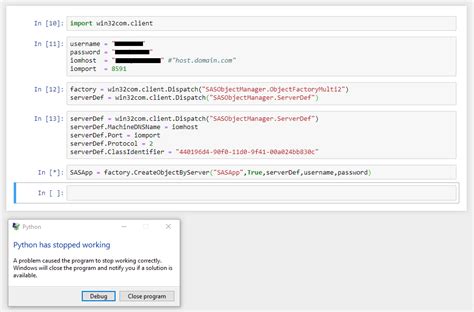 Sas Workspace Connection With Python Using Iom Bridge Sas Support Communities