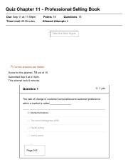 Quiz Chapter 11 - Professional Selling Book MAR4415 U01 1228.pdf - Quiz ...