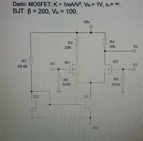 Solved For This Differential Amplifier Determine The A Chegg Com