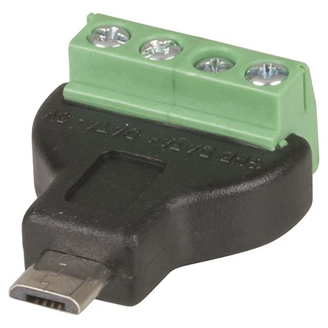 Usb 2 0 Micro B Plug To 4 Way Screw Terminal Header Adaptor Jaycar