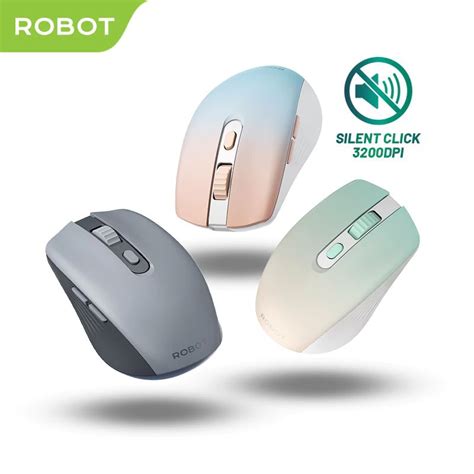 Jual Mouse Robot M370 Silent Click Mouse Wireless 3200 Dpi Original Shopee Indonesia