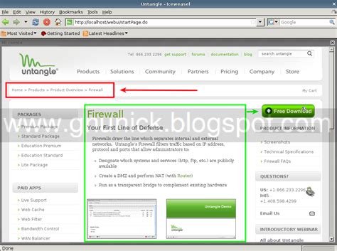 Untangle Configurando Proxy Web Filter Lite Y Firewall Gnunick