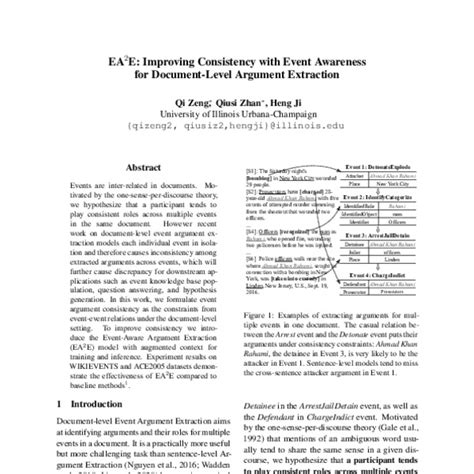 Ea2e Improving Consistency With Event Awareness For Document Level Argument Extraction Acl