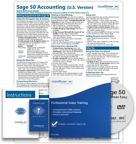 Teachucomp Deluxe Video Training Tutorial Course For Sage