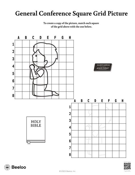 Latter Day Saint Themed Grid Drawings • Beeloo Printable Crafts And