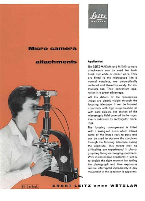 Leitz Micro Camera Attachments Brochure