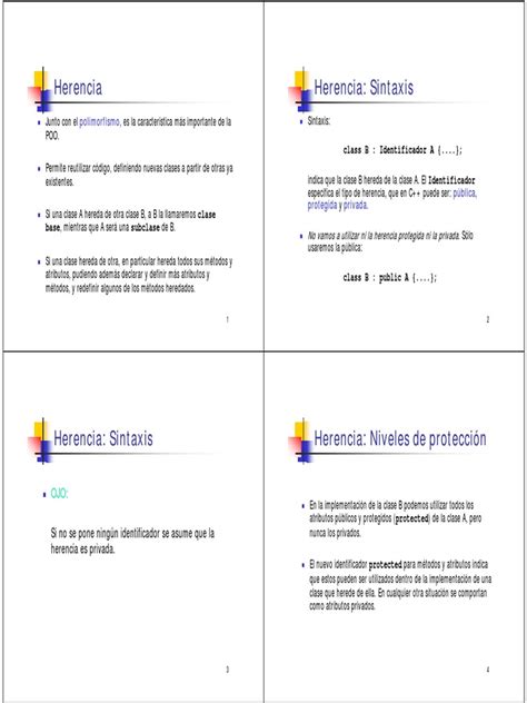 C Herencia Pdf Herencia Programación Orientada A Objetos Objeto Informática