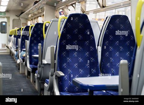 Scotrail Saltire Design Moquette Covering Seating Inside Class 156