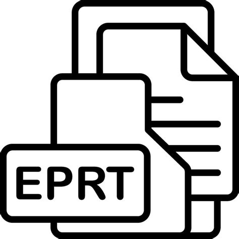 Eprt File Format Folder Icon Outline Style Design 70644646 Vector Art