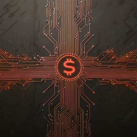 Illuminated Circuit Board With Orange Glowing Symbol Background Circuits Ai Technology