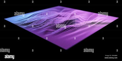 Wireframe Plane Structure Blue And Purple Modern Abstract Virtual Grid Background Or Matrix