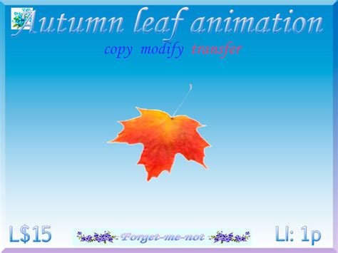 Second Life Marketplace Autumn Leaf Animation
