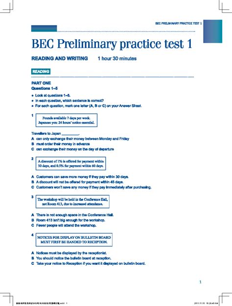 Bec Test 0 Bec Test 0 Tiếng Anh Iv Studocu