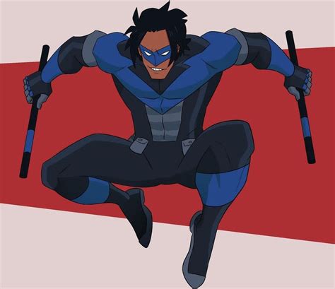 Gabriel Teen Titans Black Nightwing Nightwing Fan Design Dc Art