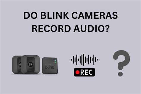 Do Blink Cameras Record Audio Answered Blinqblinq