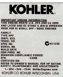 How to find your model and spec number on your small engine