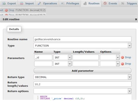 Creating Function In Mysql In 1 Row Stack Overflow