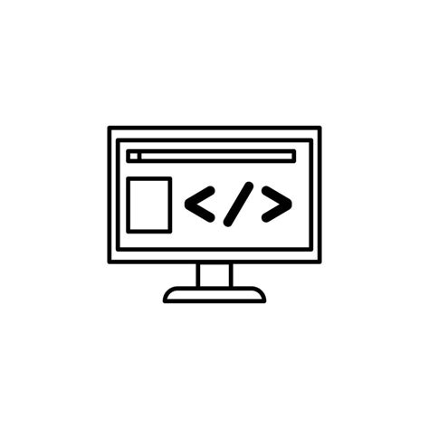 Browser In Computer Vector Icon Illustration Vector Art At Vecteezy
