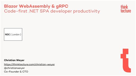 Blazor Webassembly And Grpc Code First Net Spa Developer Productivity