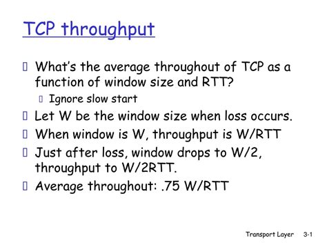 Ppt Tcp Throughput And Fairness In Transport Layer Powerpoint